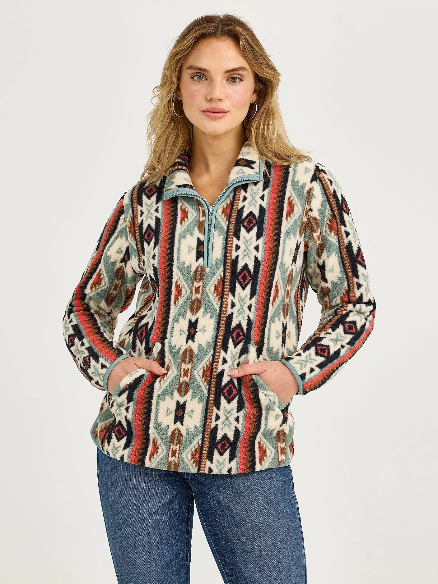 Aztec Sherpa 1/4 Zip Pullover – Hurricane Dixie Leather