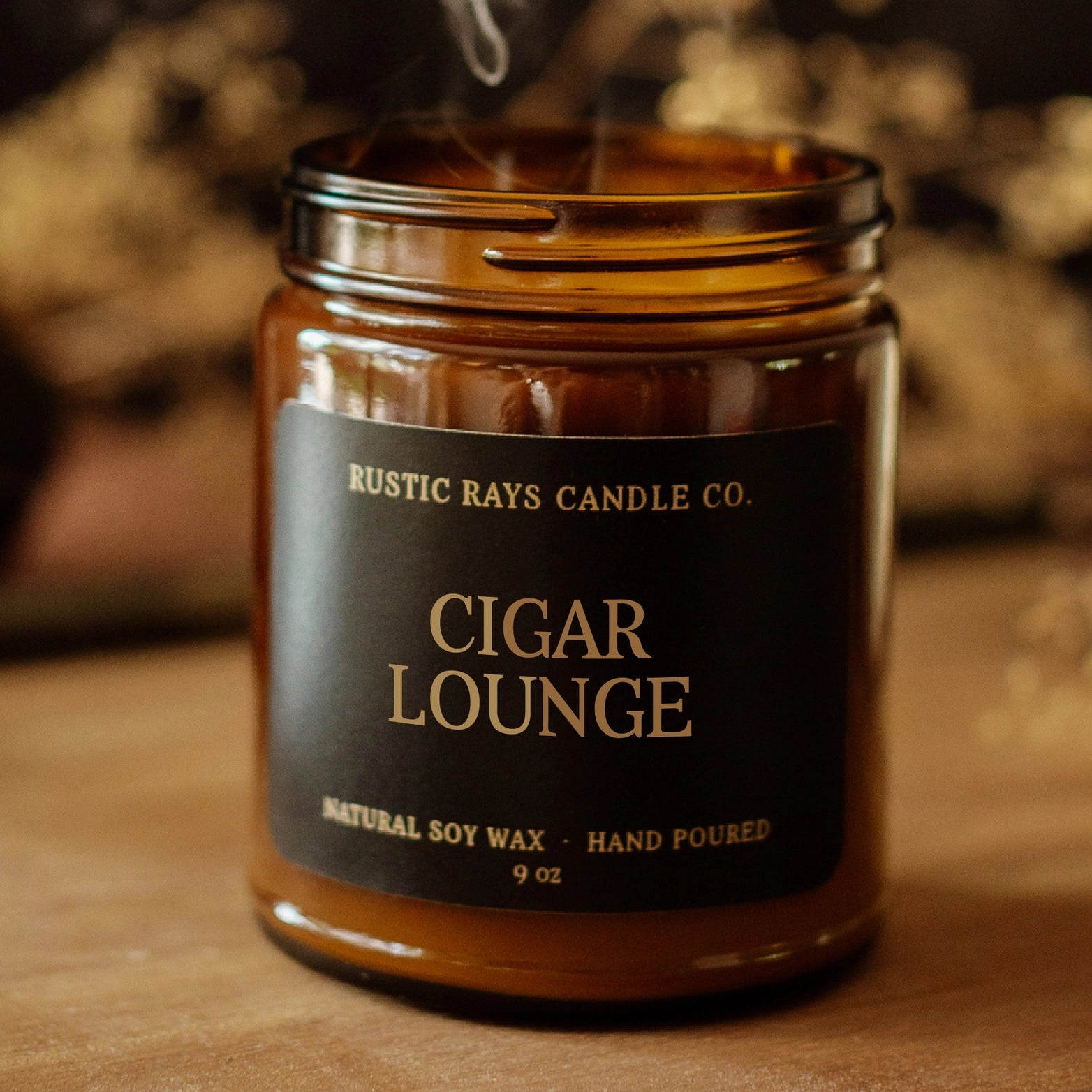 Cigar Lounge Candle- 9 oz – Hurricane Dixie Leather